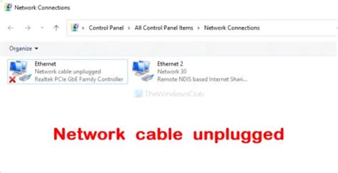 Network Cable Unplugged Error On Windows 11 Fix