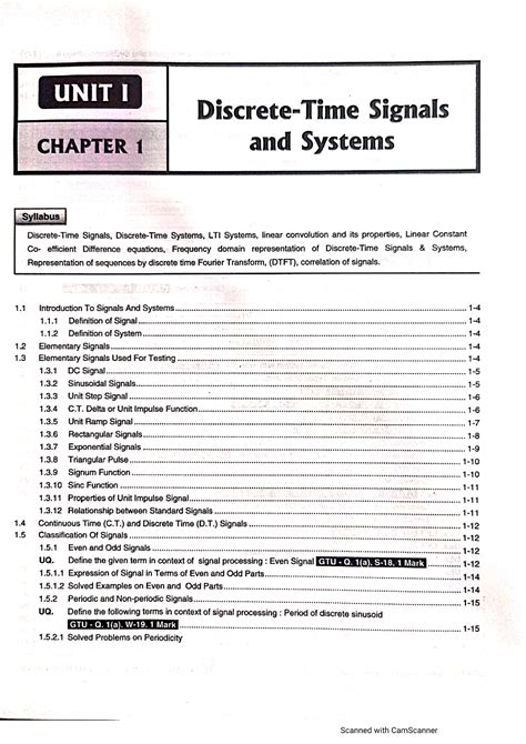 DSP Ch 1 Dsp Question Bank1 Signals Systems Z Bachelor Of Engineering Studocu