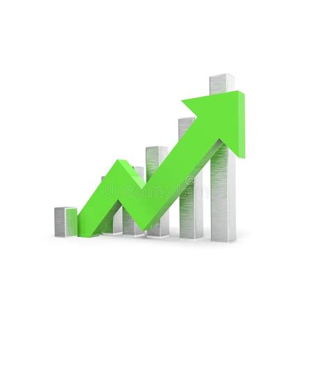 Green Arrow And Graph Growing Business Concept Stock Illustration
