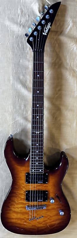 Jhs Vintage Superstrat Amber Burst Reverb
