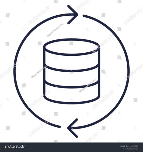 Database Reload Line Icon Data Center Stock Vector Royalty Free 2467625821 Shutterstock