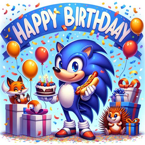 Sonic Saying Happy Birthday