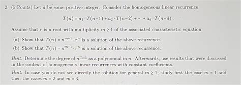 Solved T N A T N A T N AdT Nd Assume That R Chegg Com