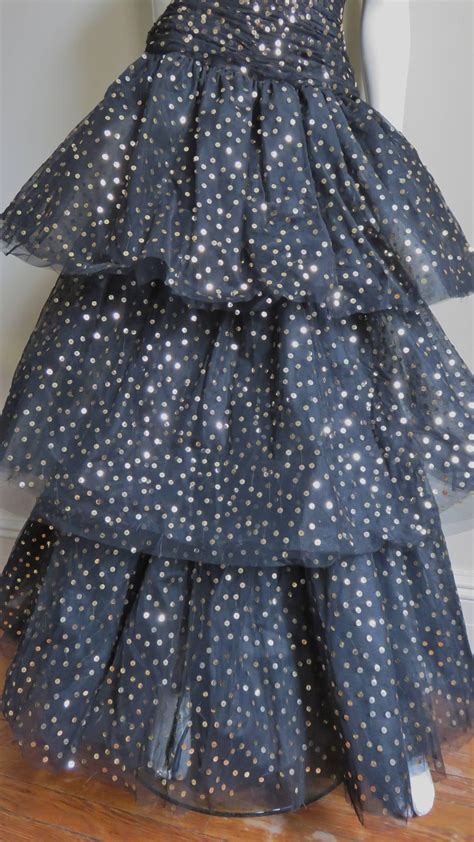 Arnold Scassi Boutique Strapless Tulle Gown And Wrap For Sale At 1stdibs