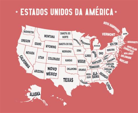 Mapa Dos Estados Unidos Da America E Suas Cidades E Capitais