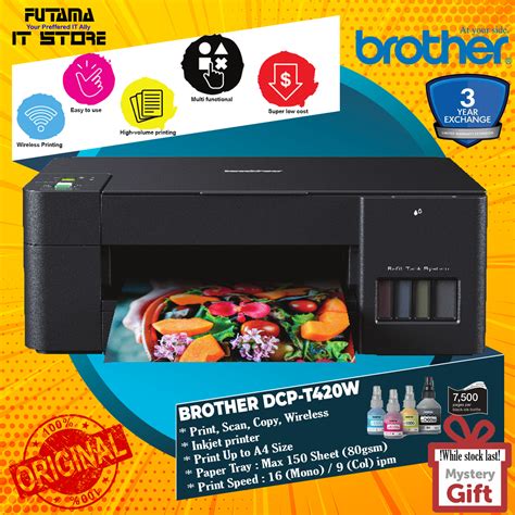 Brother Dcp T W All In One Refill Ink Tank Print Scan Copy Wireless Printer Come With Brother