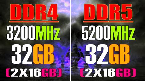 Ddr4 3200mhz Vs Ddr5 5200mhz Pc Games Test Youtube