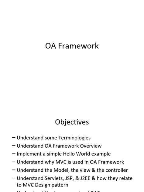 Oa Framework Intro Download Free Pdf Model View Controller Databases