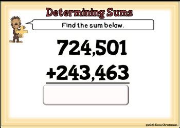 Determining Sums Addition Of Larger Numbers Google Slides TPT