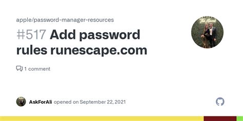 Add Password Rules · Issue 517 · Applepassword Manager Resources · Github