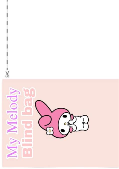 My Melody Blind Bag Blind Bags Hello Kitty Printables Paper Dolls Book