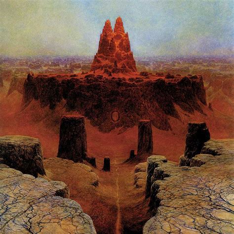 Zdzisław Beksiński Zdzisław beksiński Beksiński Fantasy landscape