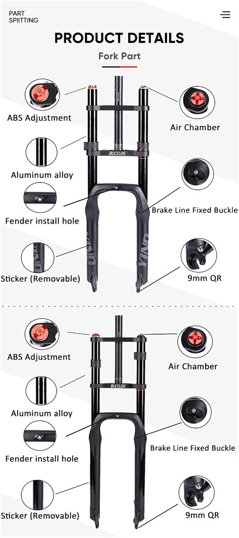 BUCKLOS MTB вилка 20 26 дюймов | AliExpress