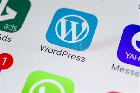 Wordpress Application Icon On Apple IPhone X Screen Close Up Wordpress