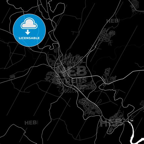 Bhisho South Africa Pdf Vector Map Black And White Hebstreits