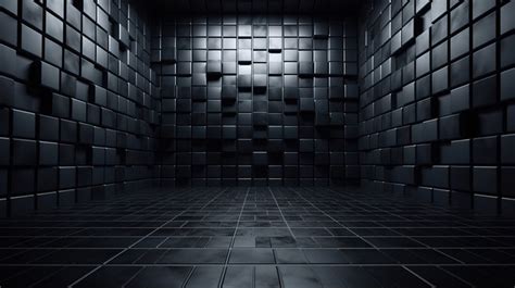 3d 바닥 타일 어두운 사각형 벽 미래 렌더링 추상 방 배경 배경 Png  무료 다운로드 Pikbest