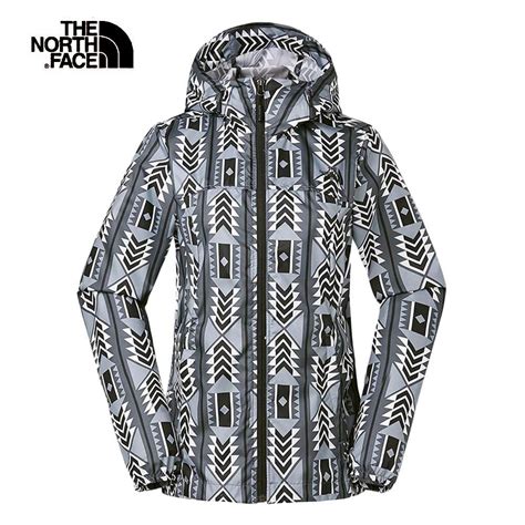 The North Face北面女款白灰色防潑水可收納式風衣外套｜3vmy9ra 外套 Yahoo奇摩購物中心