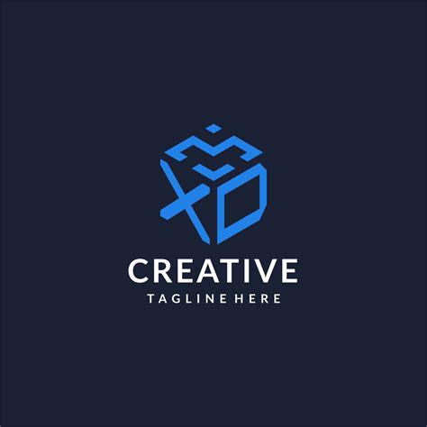 Xd Logo Hexagon Designs Best Monogram Initial Logo With Hexagonal