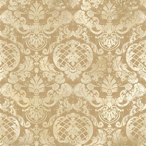 Golden Renaissance Elegance Damask Wallpaper Mural Magicdecor®