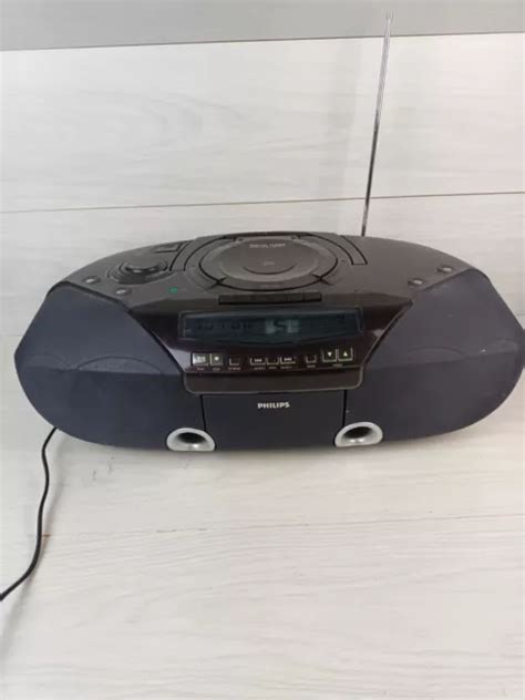 Philips Az203005 Cd Radio Cassette Player Recorder Portable Bass
