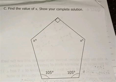C Find The Value Of X Show Your Complete StudyX