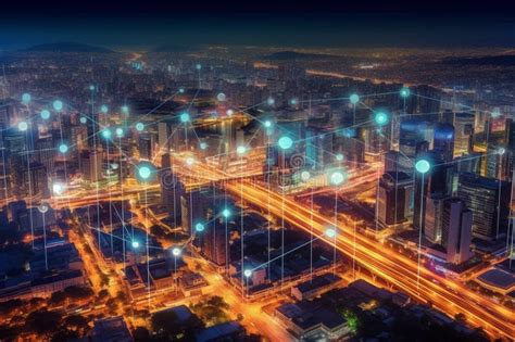smart city with wireless communication network and internet of things