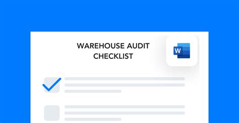 Warehouse Audit Checklist Frontline Data Solutions