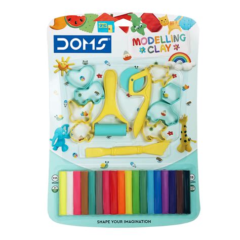 Doms Modelling Clay 18 Shades Stationery Store