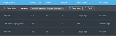Filtering Exceptions