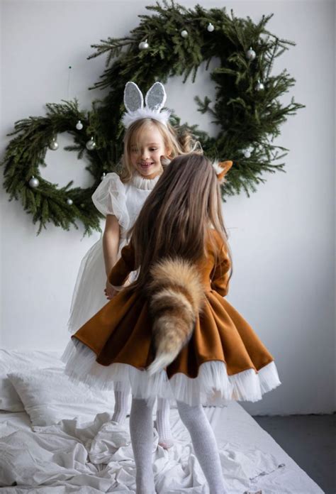 Заяц и Лиса ⭐️ Платье для малышки Одежда для девочки Детские платья