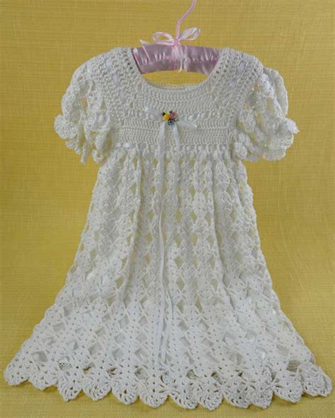Croche Madona mía puntos y graficos Vestido de Bautizo a crochet
