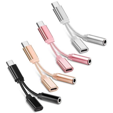 Usb C To 35 Mm Headphone Jack Adapter Compatible With Type C To