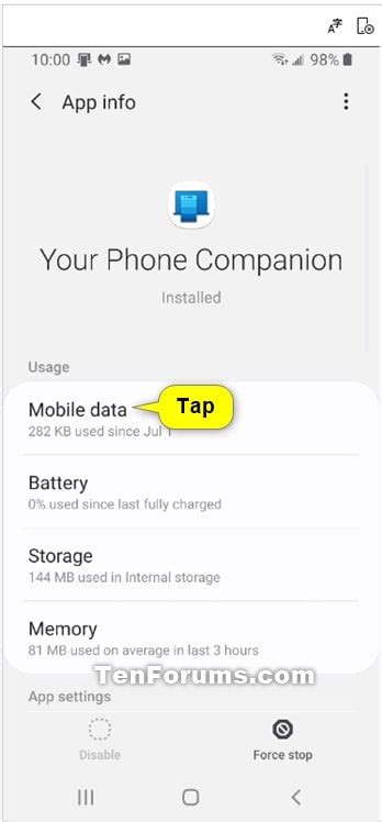 Turn On Or Off Sync Over Mobile Data With PC From Your Phone App Tutorials