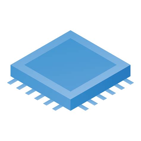 Processor Icon Isometric Style 15383993 Vector Art At Vecteezy