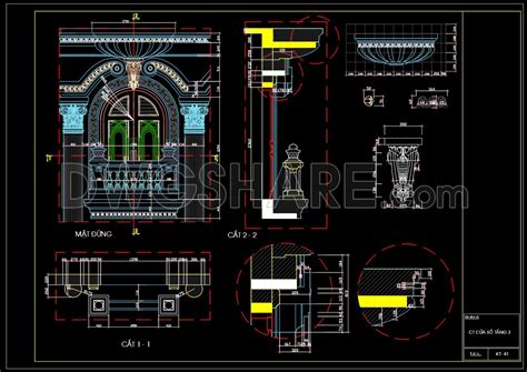153 Free Download Of Detailed Autocad Architectural Drawings Of Column