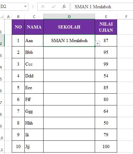 fungsi data validation [list] pada excel alfi blog