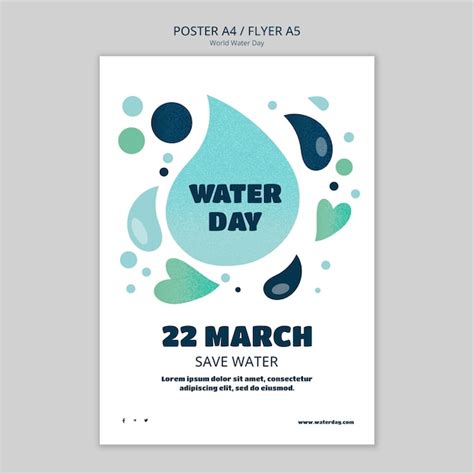 Free Psd World Water Day Poster Template