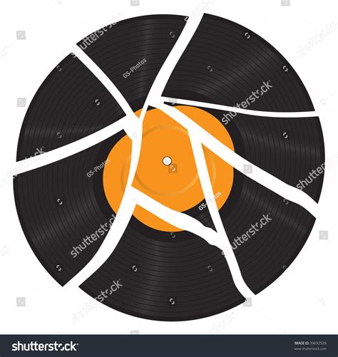 Broken Disc Stock Vector Illustration 39692539 Shutterstock