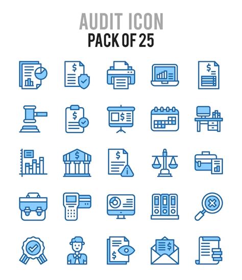 Premium Vector 25 Audit Two Color Icons Pack Vector Illustration