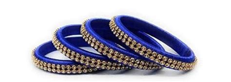 Attractive Design Blue Color Kundan Thread Bangles At Best Price In Kalyan Ritika Enterprises