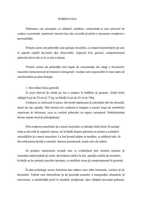 Pubertatea Doc