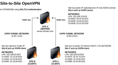 OPENVPN Site To Site Using SSL TLS Certificate Based Authentication Between Multiple Sites With
