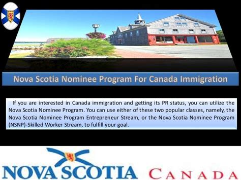Nova Scotia Nominee Program For Canada Immigration