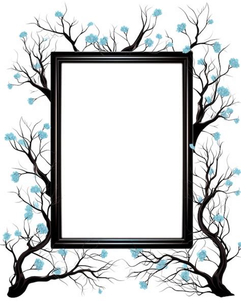 Premium Photo Tree Border Frame Vector Illustration
