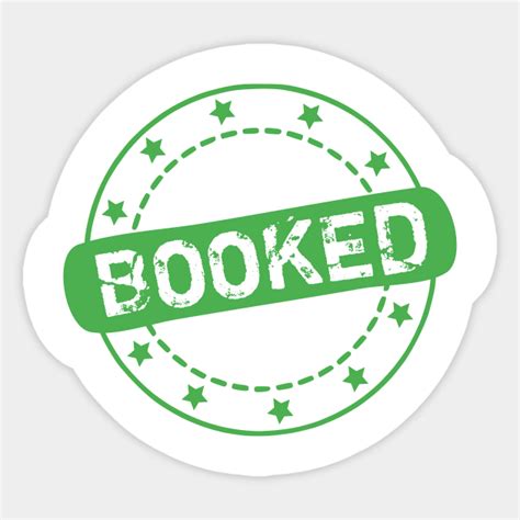 Booked Stamp Icon Booked Stamp Icon Sticker Teepublic