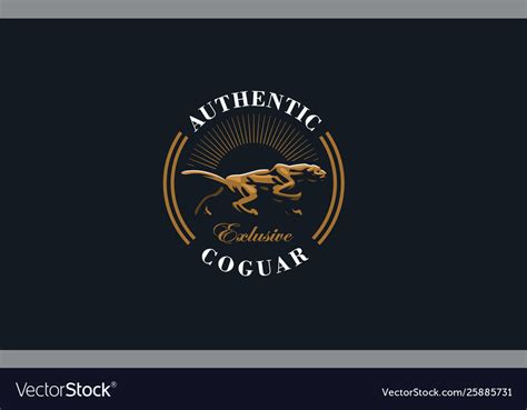 Image a coguar or panter Royalty Free Vector Image