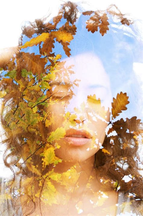 Double Exposure Portrait Stock Image Image Of Female 61945007