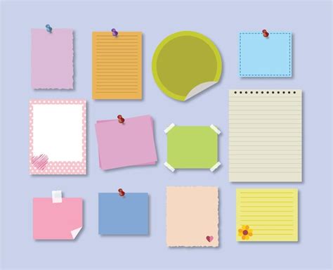 Premium Vector Girly Notes And Paper Scrap Book Collection