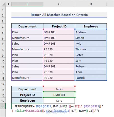 Vlookup And Return All Matches In Excel 7 Ways Exceldemy