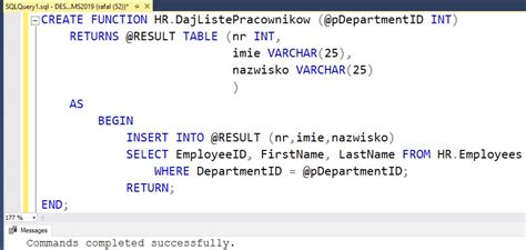 Blog firmy JSystems Funkcje użytkownika w T SQL